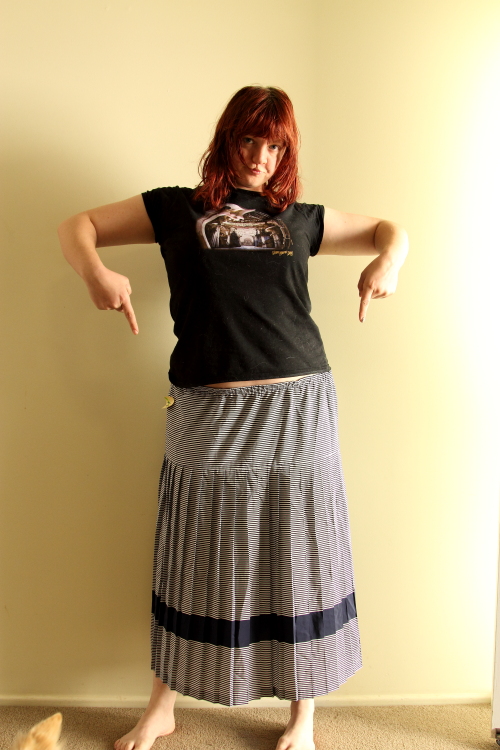 Refashion Co-op: Dowdy Skirt to Cute Dress Recon