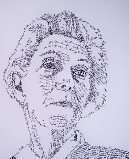 Artist Creates Writers’ Portraits in Their Own Words