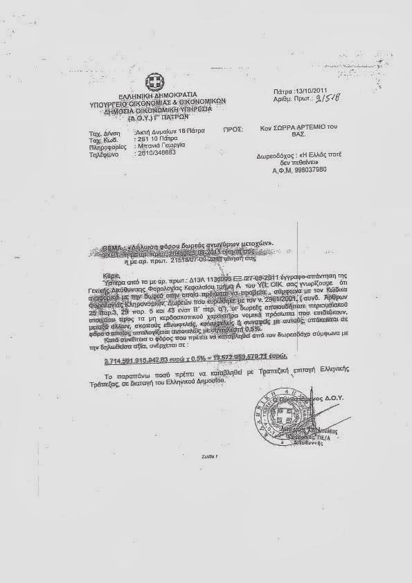 ___ΕΛΛΑΝΙΑ ΒΟΗ___: ΜΕΤΟΧΕΣ ΑΝΑΤΟΛΗΣ – ΔΩΡΕΑ ΑΡΤΕΜΗ ΣΩΡΡΑ