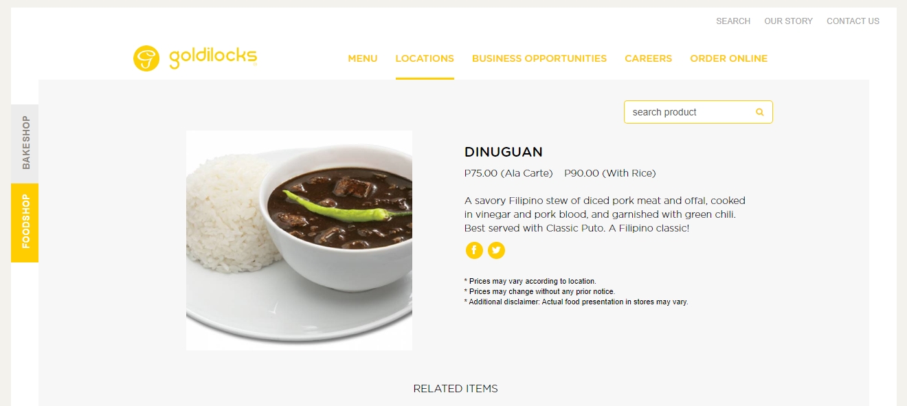 Goldilocks Dinuguan With Rice... Masarap!