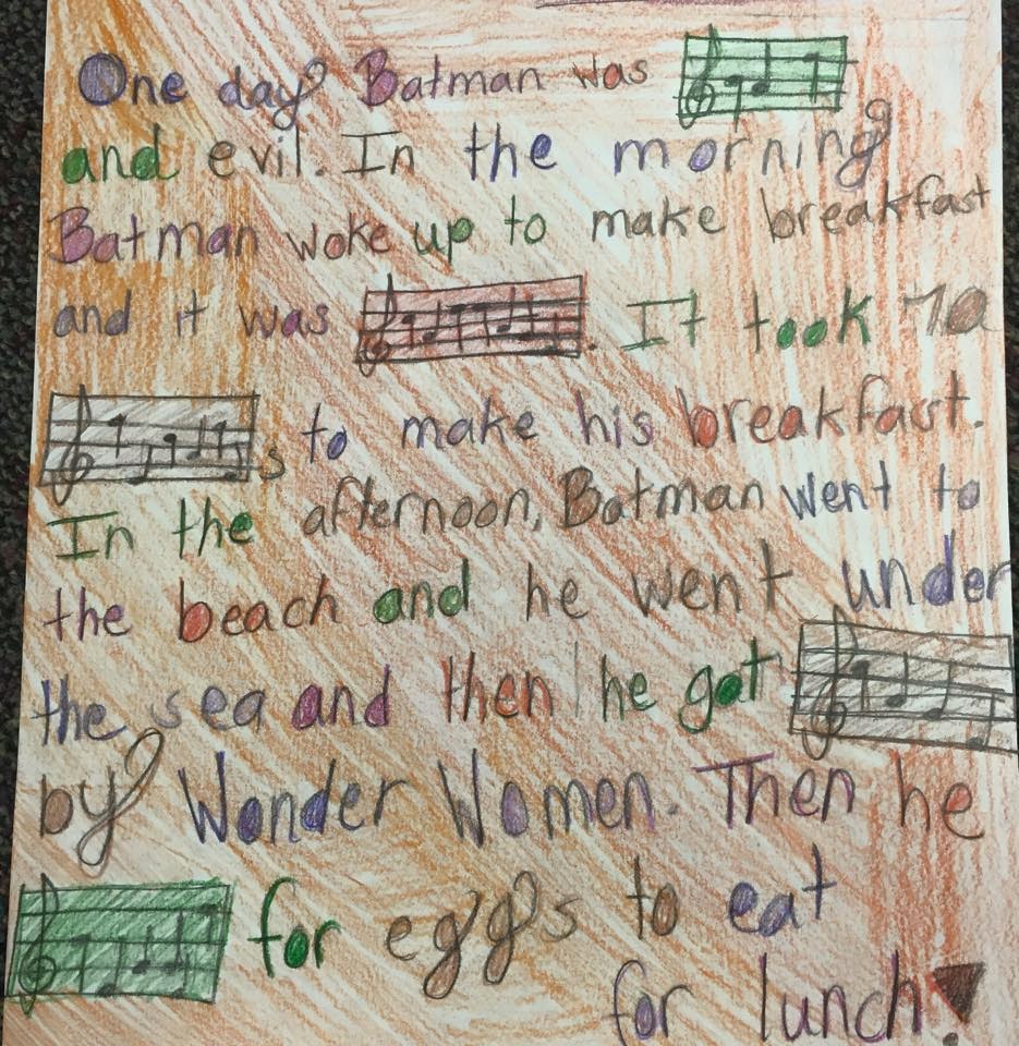 Music Room with a Mountain View: Treble Clef Story Project