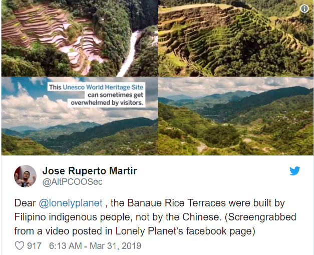 The Banaue Rice Terraces was built by the Ifugaos of Cordillera, NOT by ...