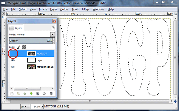 Trikmudah: Membuat Tulisan Bergambar Di GIMP
