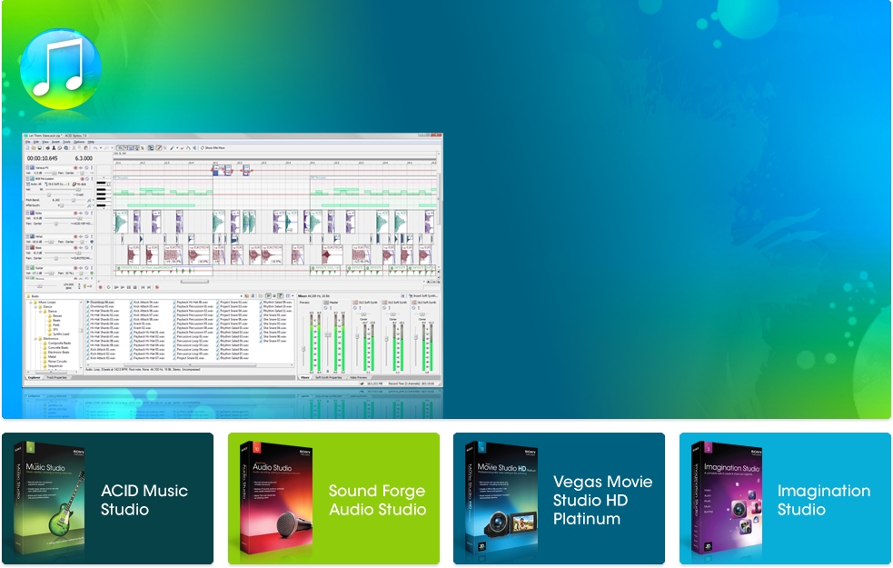 ACID Xpress Music and Creation Software mistura