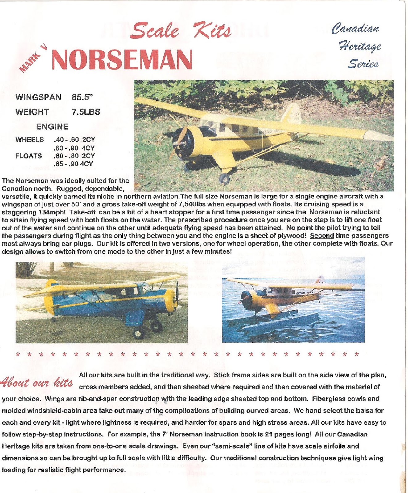 RC Flying Models: Canada's Famous Bush Planes by Unionville Hobby
