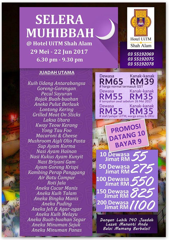 20 Buffet Ramadan 2017 Di Sekitar Shah Alam Mesti Cuba..!!!