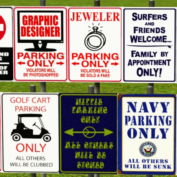 Simming in Magnificent Style: 15 humorous signs ( CAW optional )