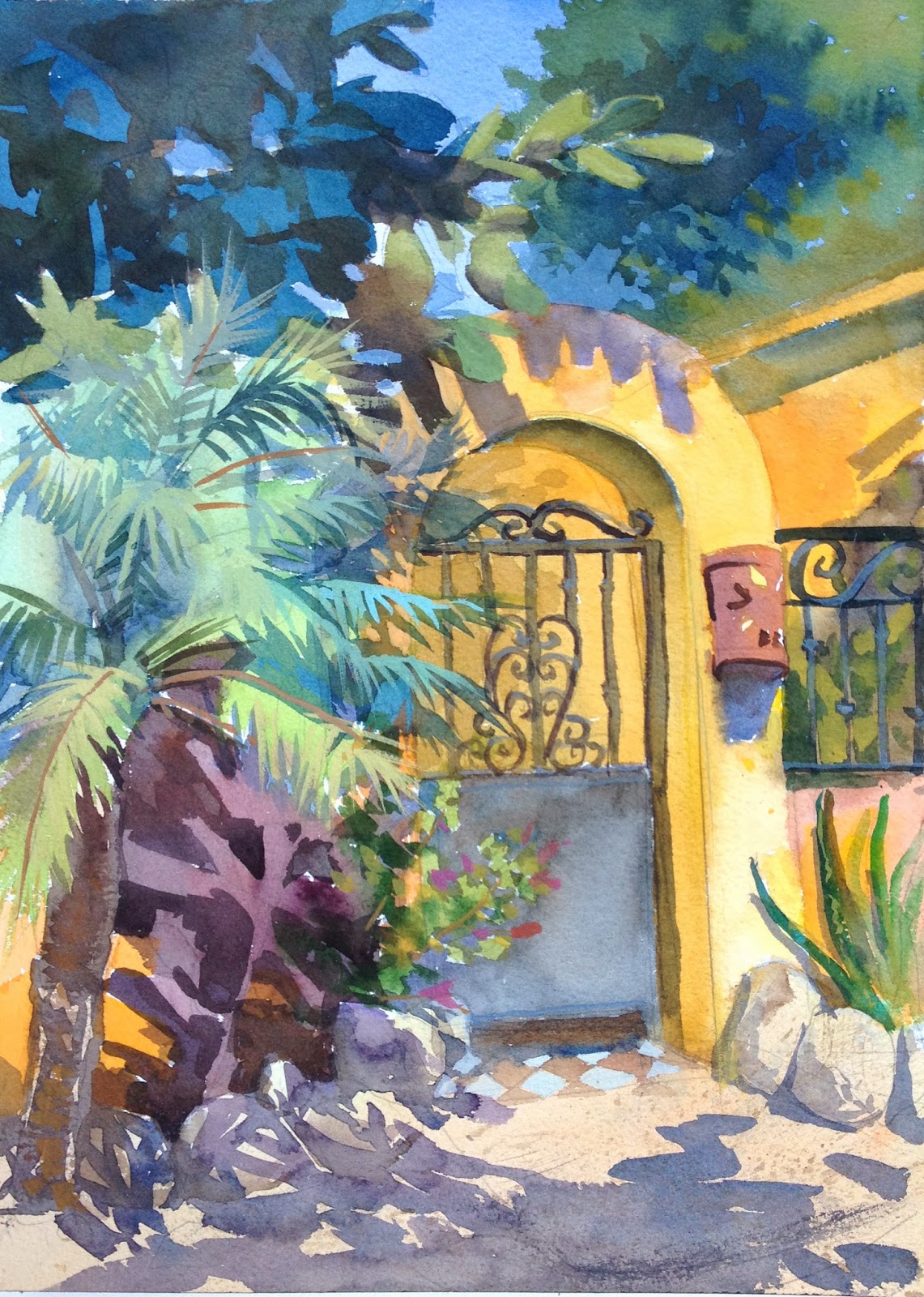 Veronika McLeod: Plein Air in Mexico. Watercolor paintings of Sayulita ...
