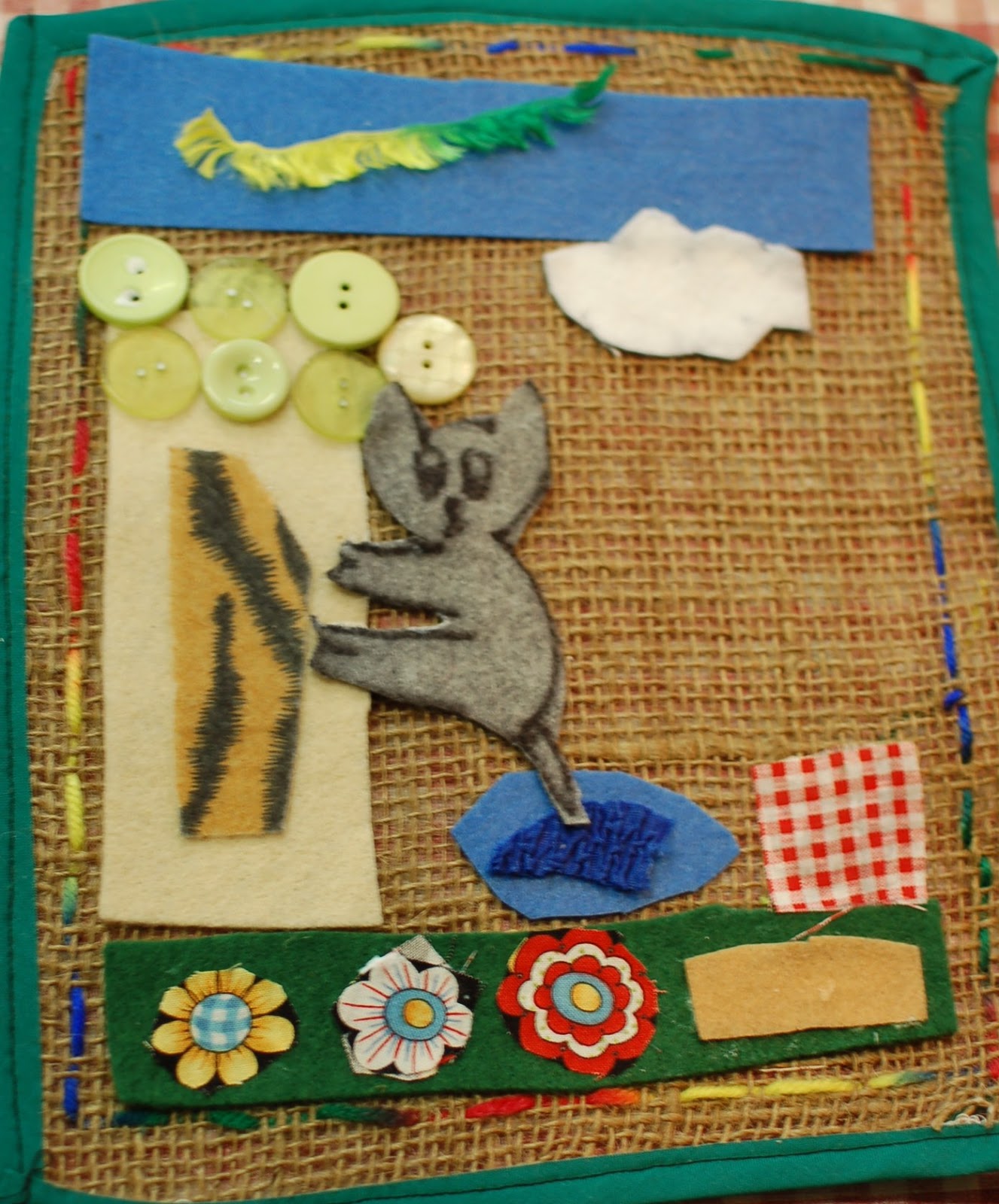 Sunnyside Art House: Sewing on Hessian (Burlap)