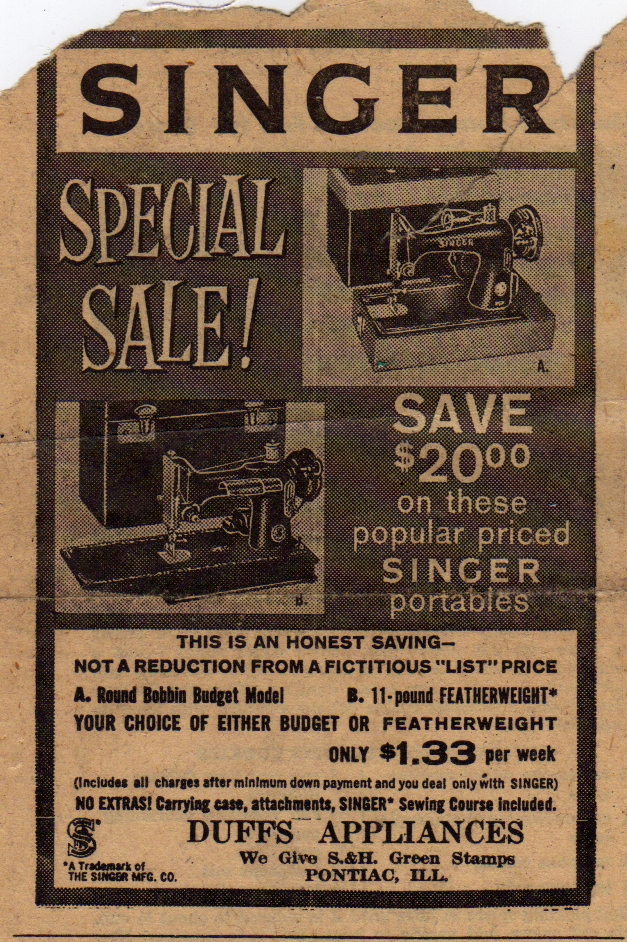 Perfect Stitch: 1958 Singer Ad