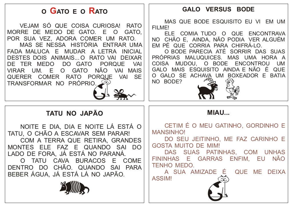BAUZINHO DA WEB - BAÚ DA WEB : Pequenos textos para alfabetização 1º ...