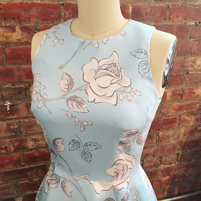 Gertie's New Blog for Better Sewing: Blue Sketch Roses Dress