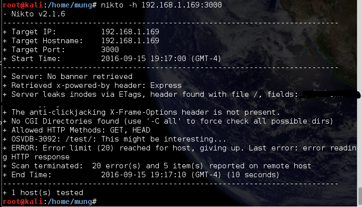 Kali Linux Sql Injection의 대표적인 툴인 Sqlmap 8003