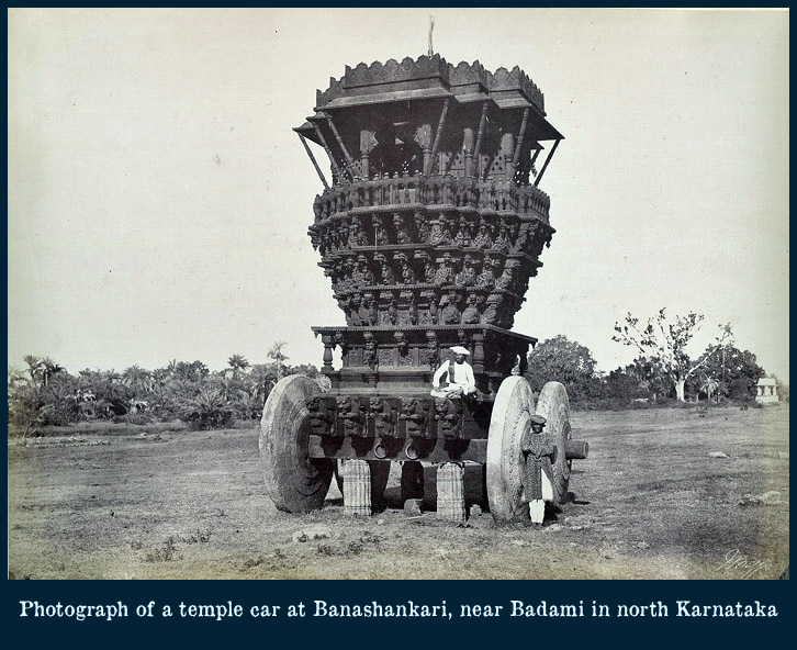 sam: Photograph of a temple car at Banashankari, near Badami in north ...