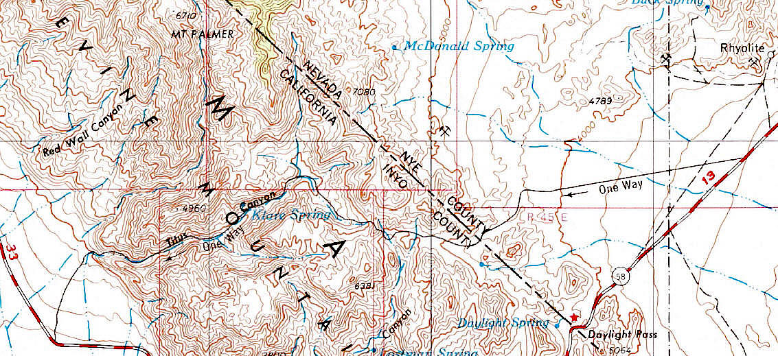 Looking For Detachment: Titus Canyon Road: A Little History and a Few Maps