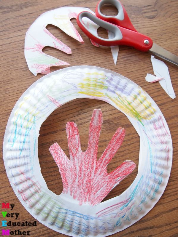 Kids Craft: Rooster Paper Plate Headbands