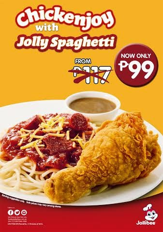 Manila Shopper: Jollibee Chickenjoy with Jolly Spaghetti Now Made ...