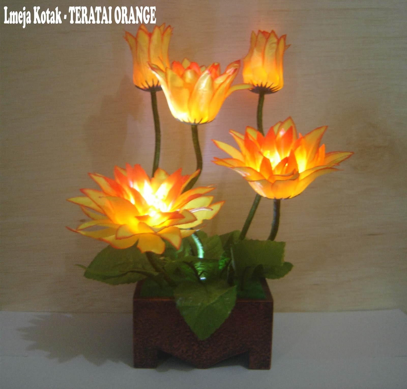 Lampu Bunga Hias: Lampu Meja Kotak " 5 TangKai