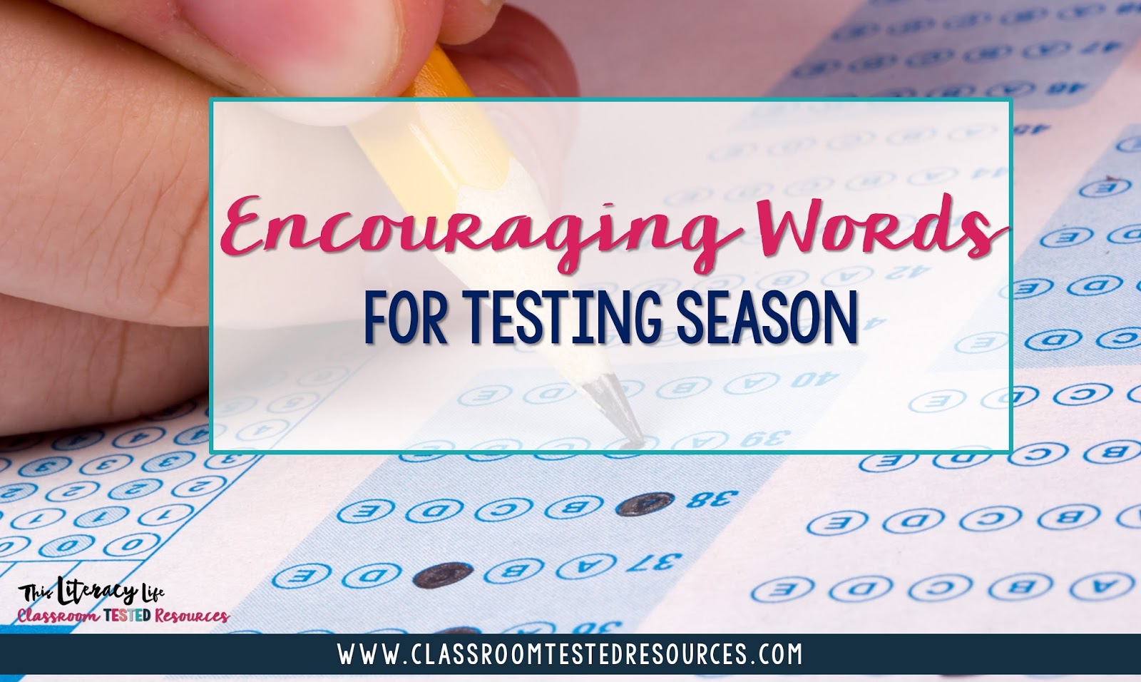 Encouragement During Testing Season | This Literacy Life