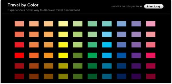 Travel by color | Elige tu viaje a través del color
