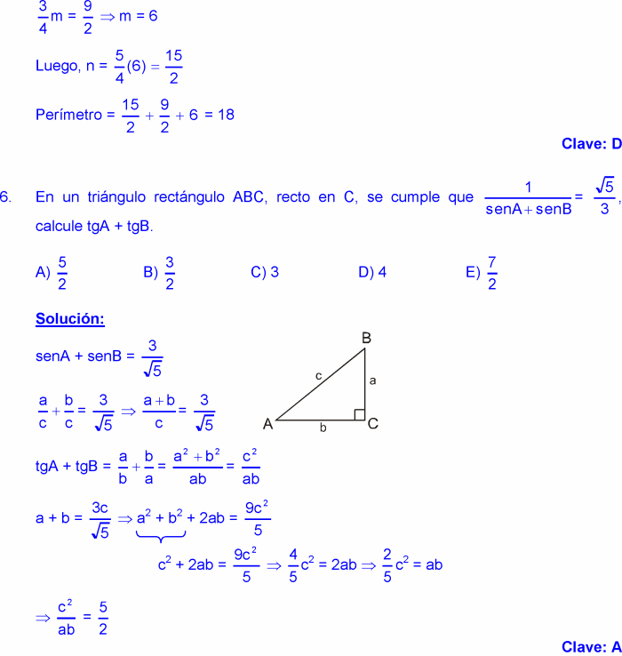 SENO COSENO TANGENTE COTANGENTE SECANTE Y COSECANTE EJERCICIOS ...