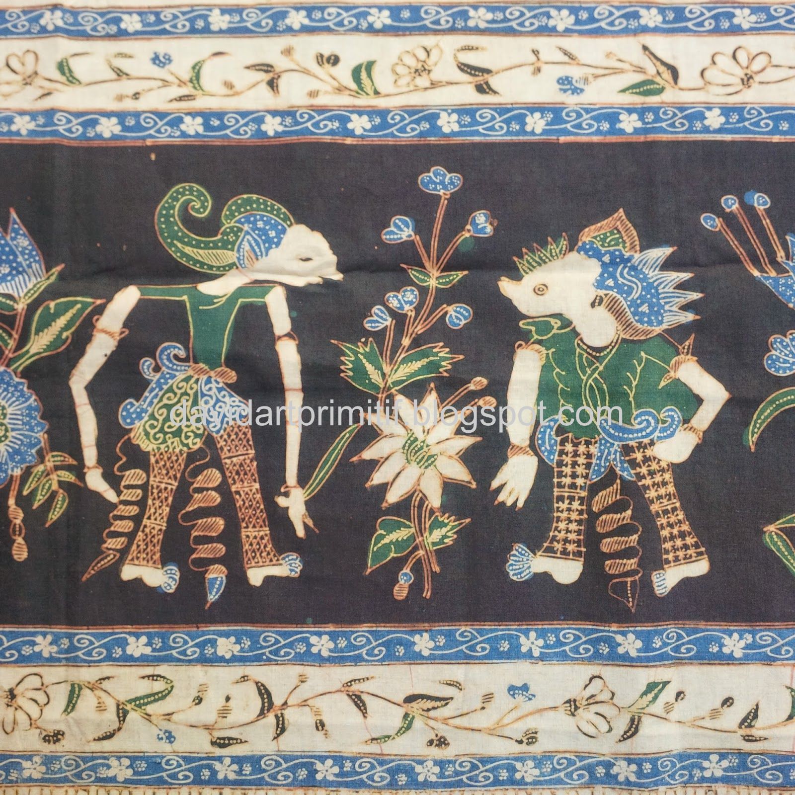 Art & Primitif: Kain Selendang Wayang Batik Belanda