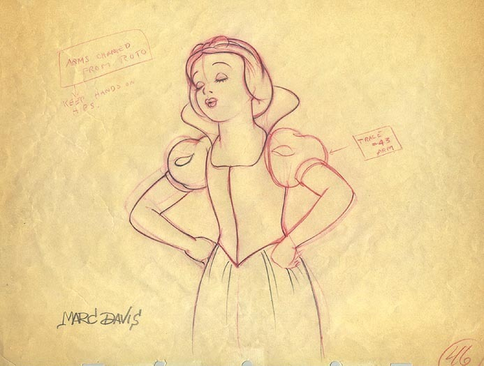 Filmic Light - Snow White Archive: Marc Davis - Disney's Nine Old Men