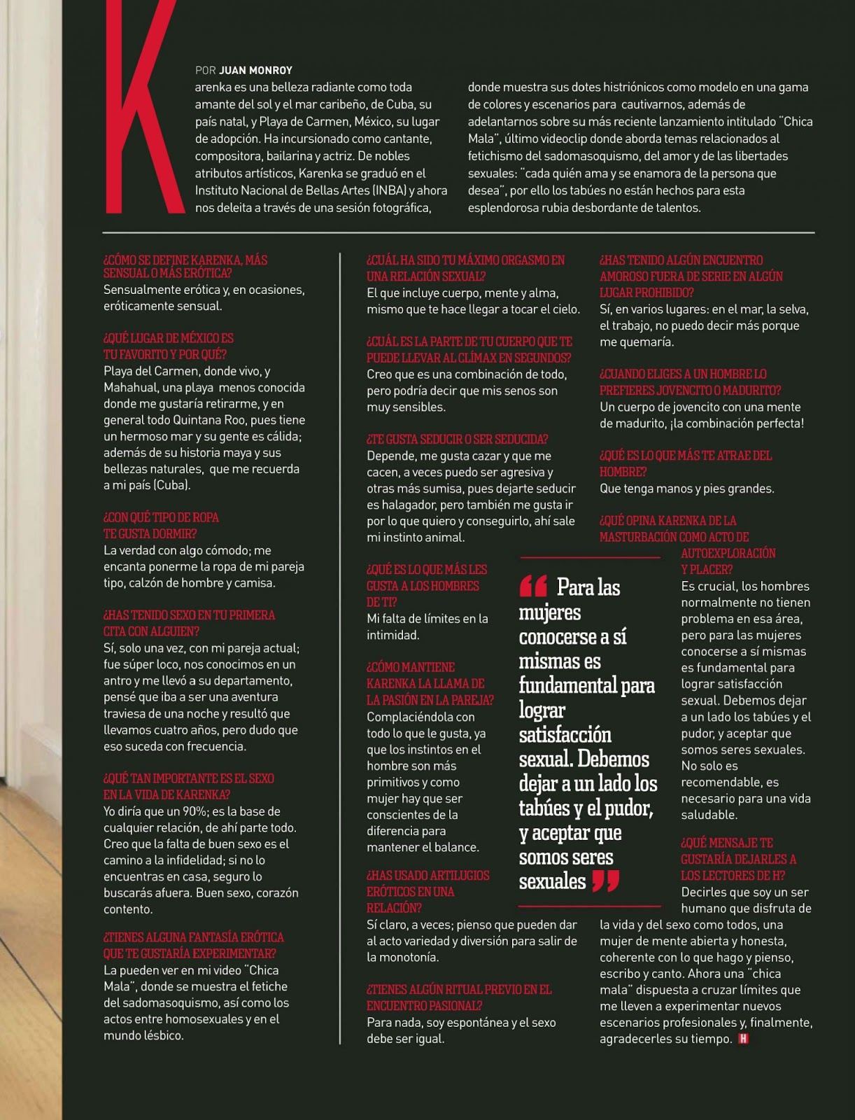 Karenka Juantorena @karenkaoficial On The Cover Of H Extremo Magazine ...