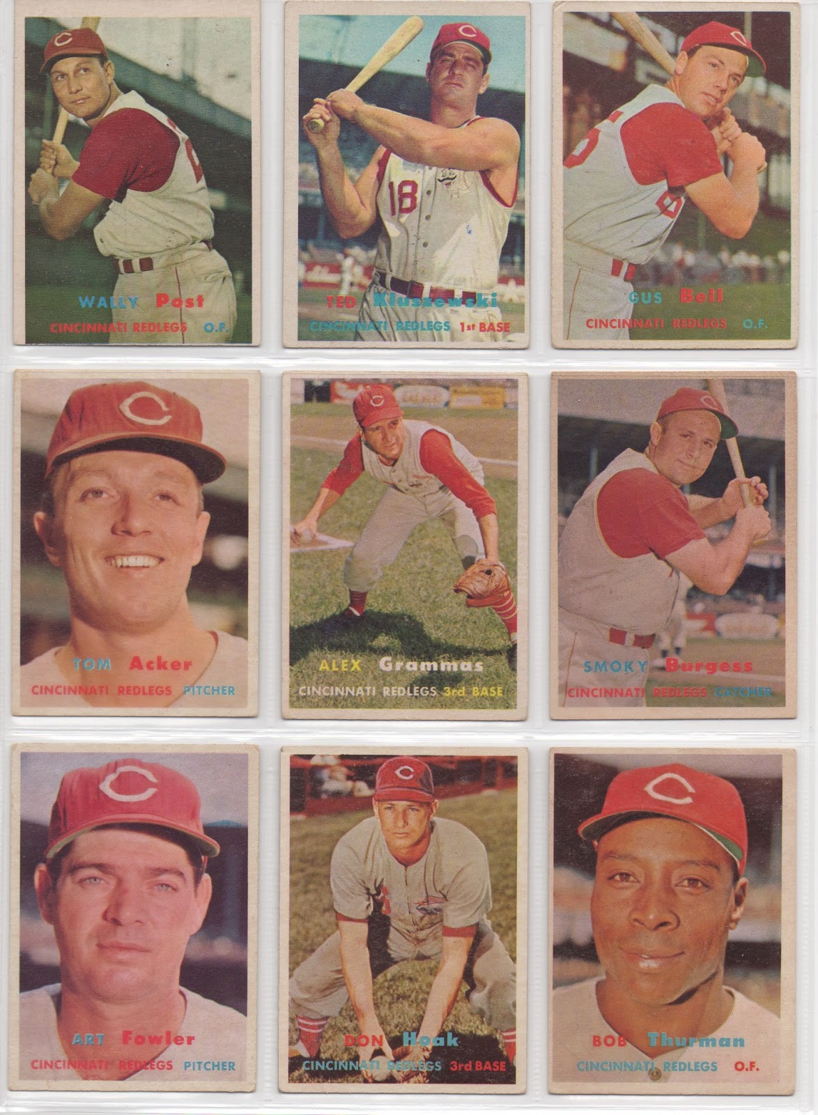 Cincinnati Reds Baseball Card Collector: 1957 Topps Cincinnati Reds ...