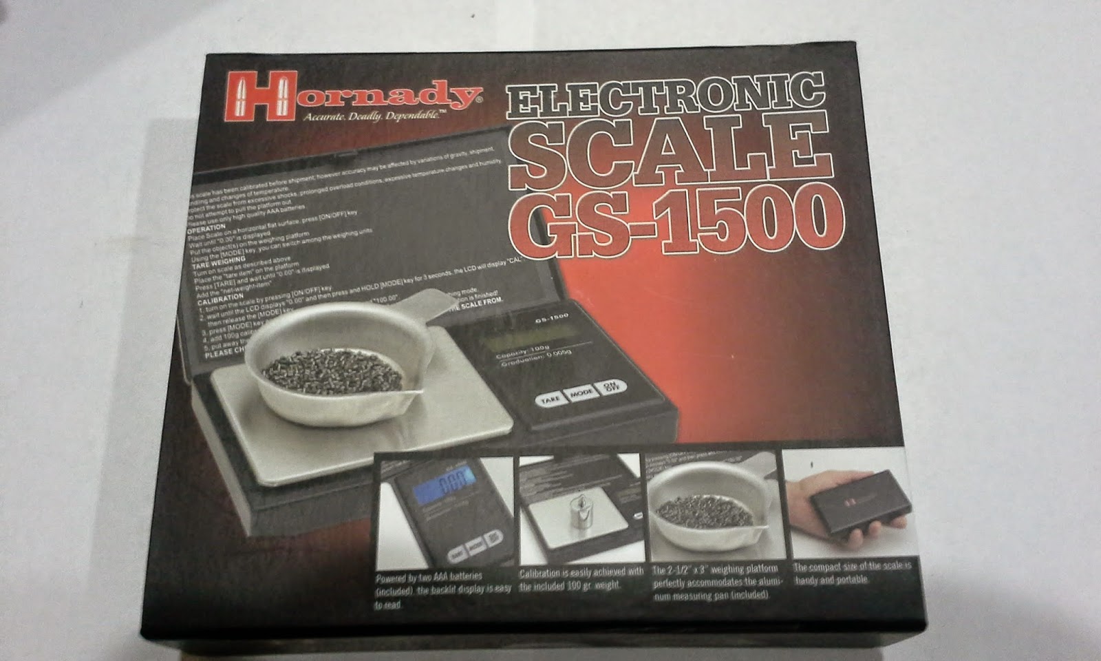 Rex's Firearm and Reloading Blog: Hornady GS-1500 Scale