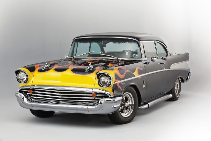Just A Car Guy: This contest give away 57 Chevy was built by George ...