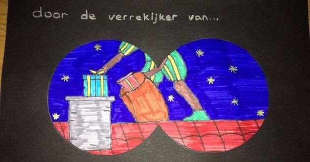 Onderwijs en zo voort ........: 5578. Sint tekenen : Door de verrekijker