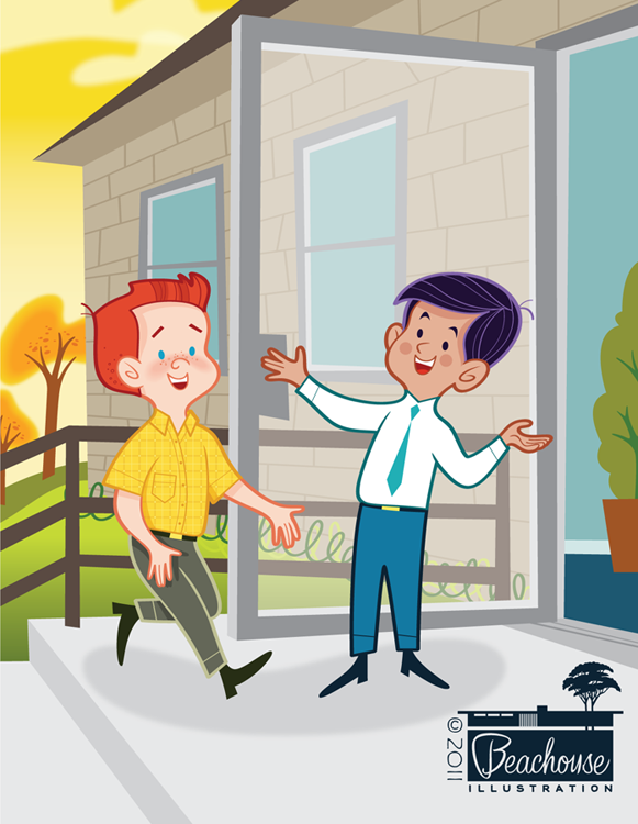 Beachouse Illustration: Go Invite Your Friends To Church