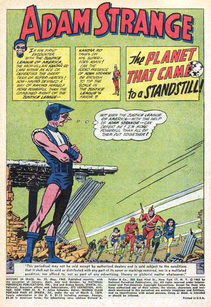 Rip Jagger's Dojo: Silver Age JLA - Adam Strange!