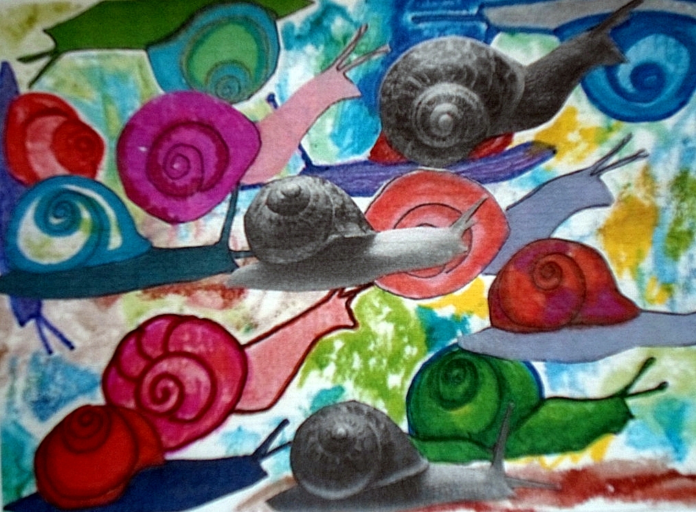 Mail Adventures: Collage with Snails