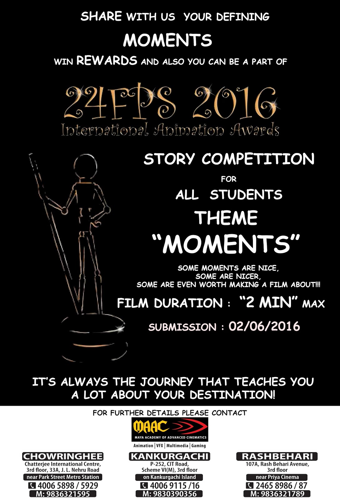 MAAC ANIMATION KOLKATA: Be a part of 24fps