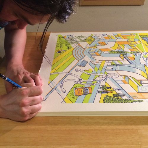 Desert Triangle Print Carpeta: Los Dos and Tim Razo