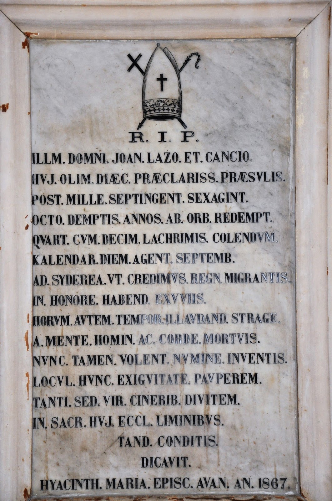 Orbis Catholicus Secundus: Havana Cathedral Latin Inscription