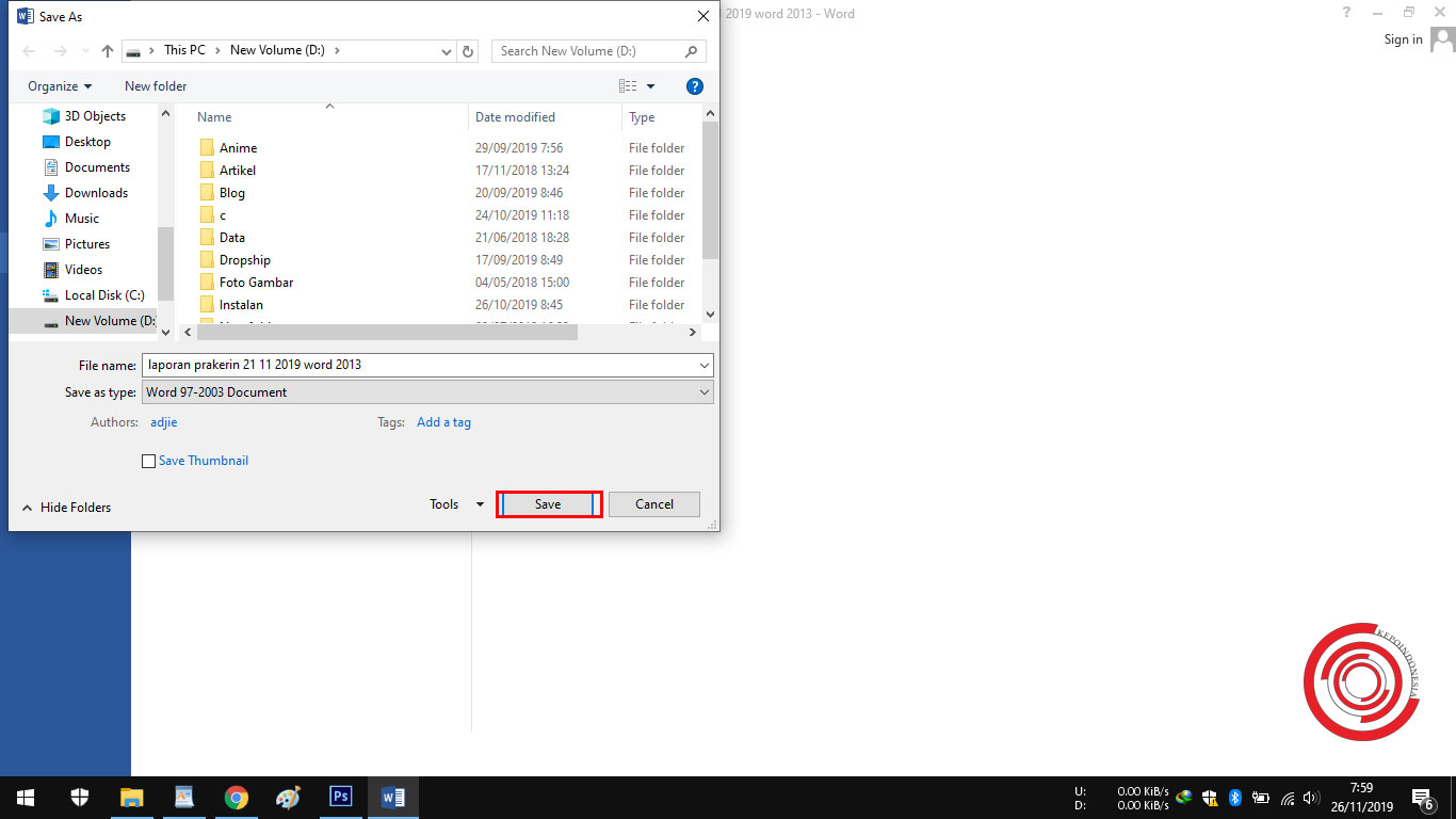 Cara Save Dokumen Word di Office Terbaru Supaya Bisa Dibuka di Office ...