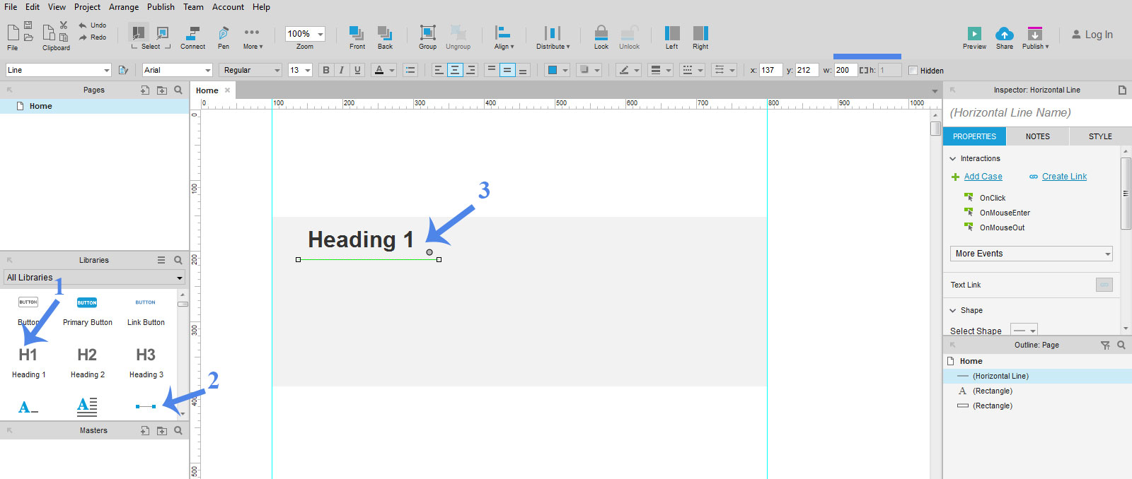 UI/UX Design: TAB CONTROL Using Axure RP 8