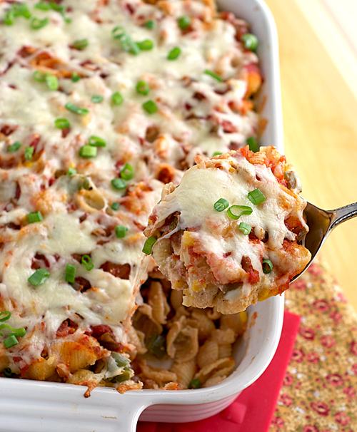 Nacho Pasta Bake ~ Heat Oven to 350