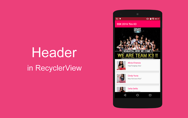 (Tutorial Android) Add Header in RecyclerView - My Personal Blog