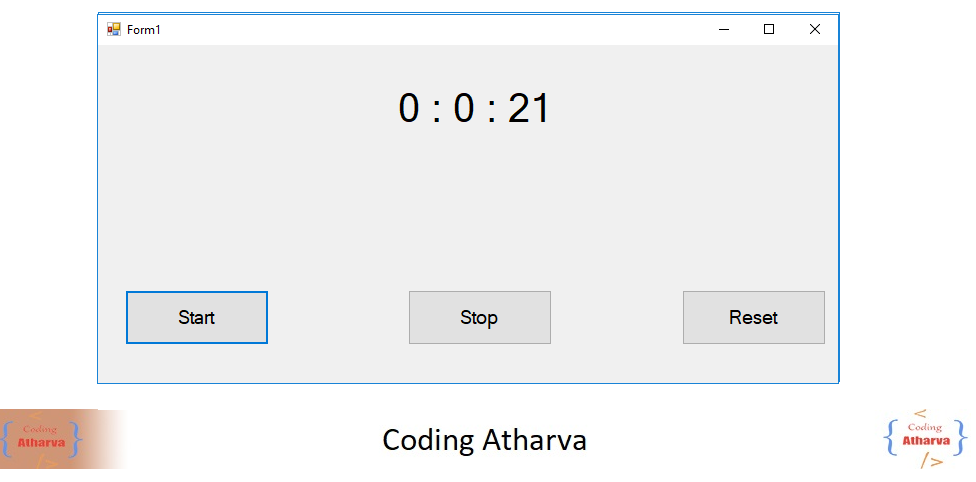 34 Stopwatch using Timer in VB.NET ~ Coding Atharva