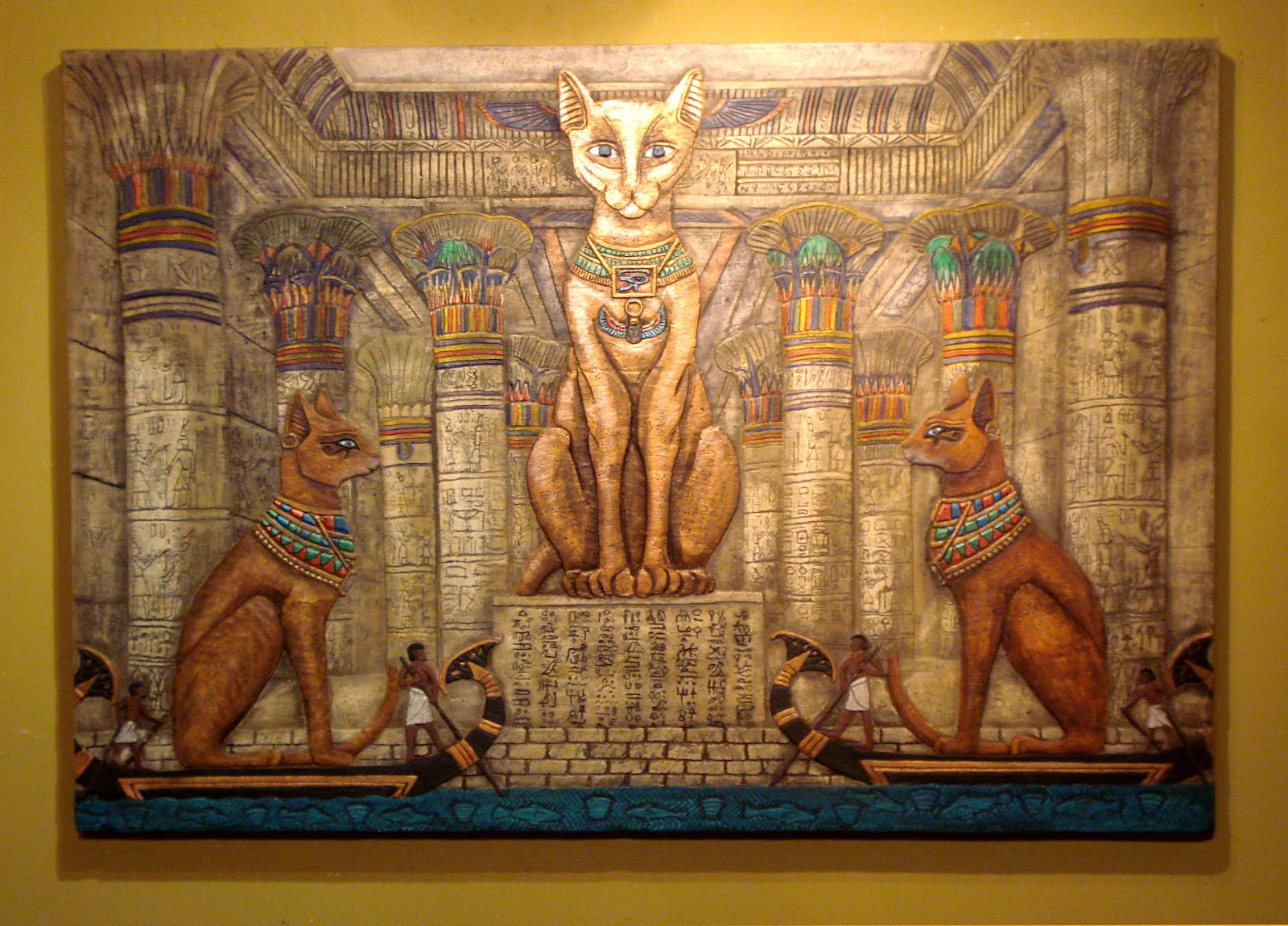 VALKIRIA Cuadros Arte y escultura: CUADRO DEL TEMPLO DE BASTET EN BUBASTIS