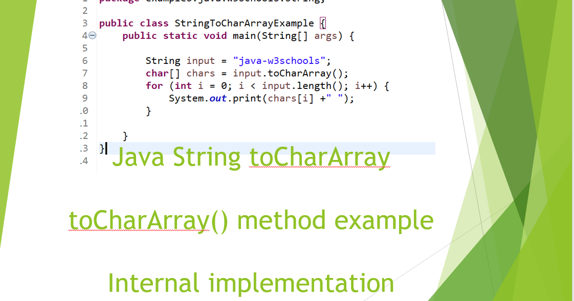 Java String ToCharArray How To Convert String To Char Array