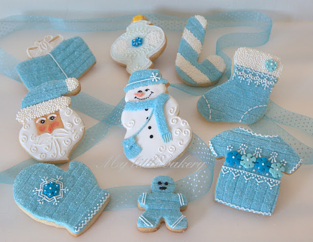 My little bakery 🌹: Blue Christmas cookie set