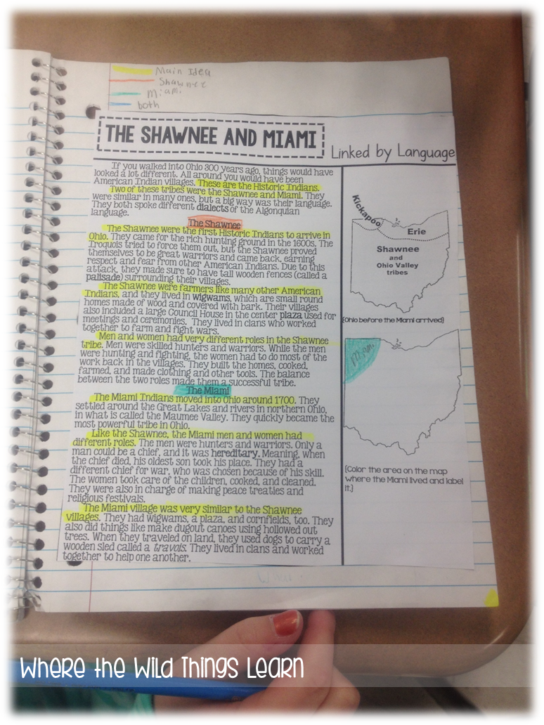 Color Coded Notes–Making Nonfiction Meaningful