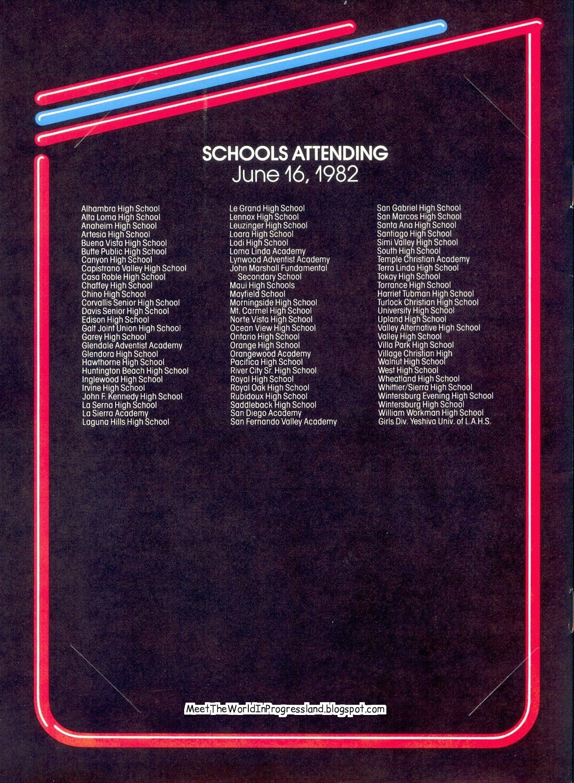 Meet The World: Grad Nite '82 at Disneyland