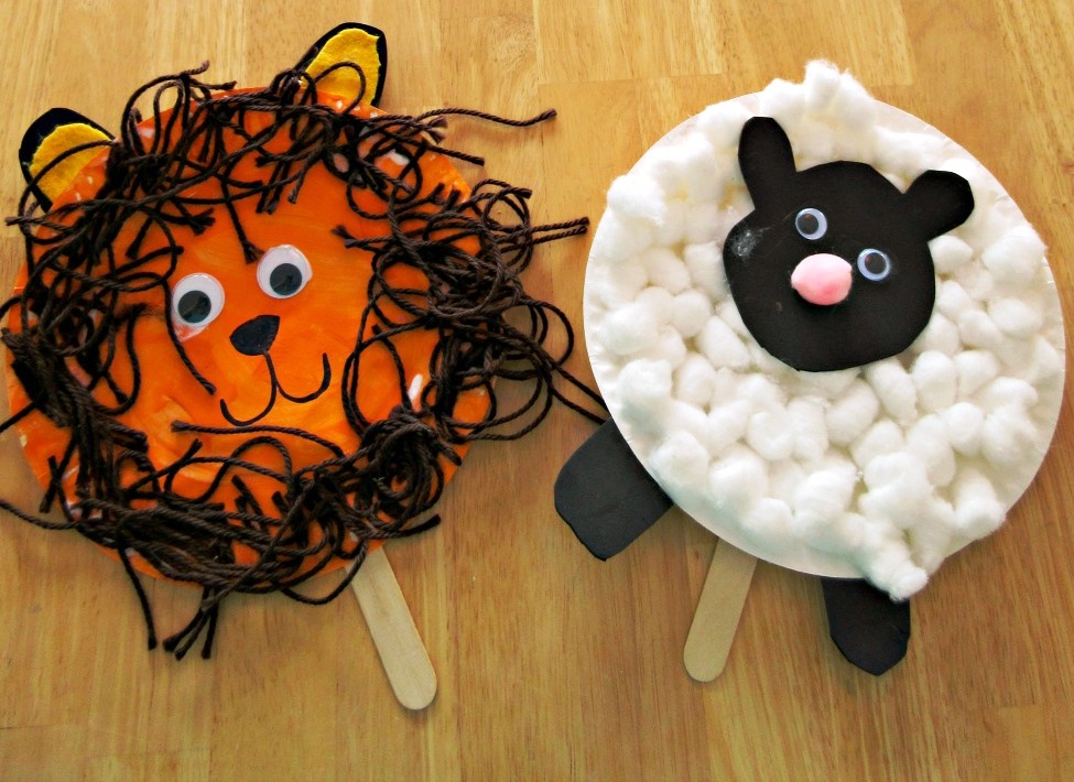 paper plates puppet project ~ projects ideas art and craft