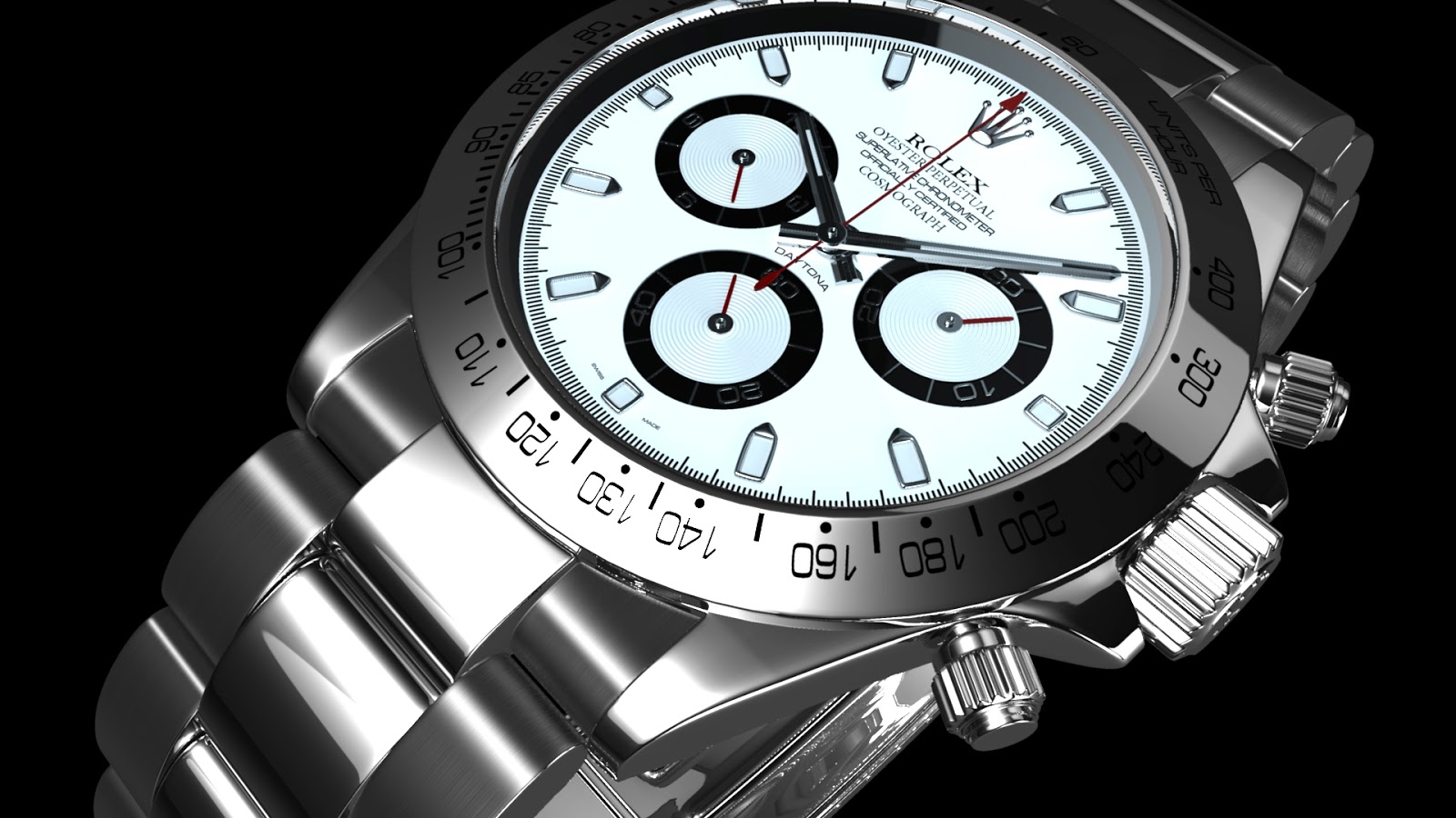 Rolex Watch Modeling Texturing Lighting And Rendering.(Test Renders)